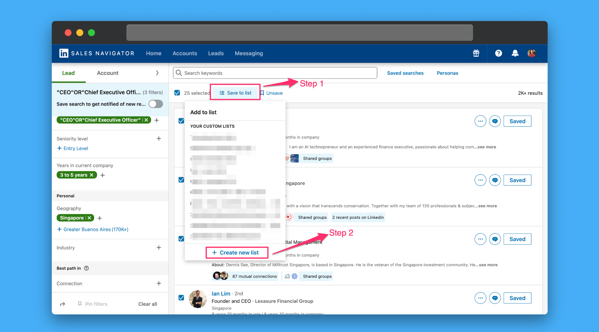 How To Create a Lead List With LinkedIn Sales Navigator - Scalelist