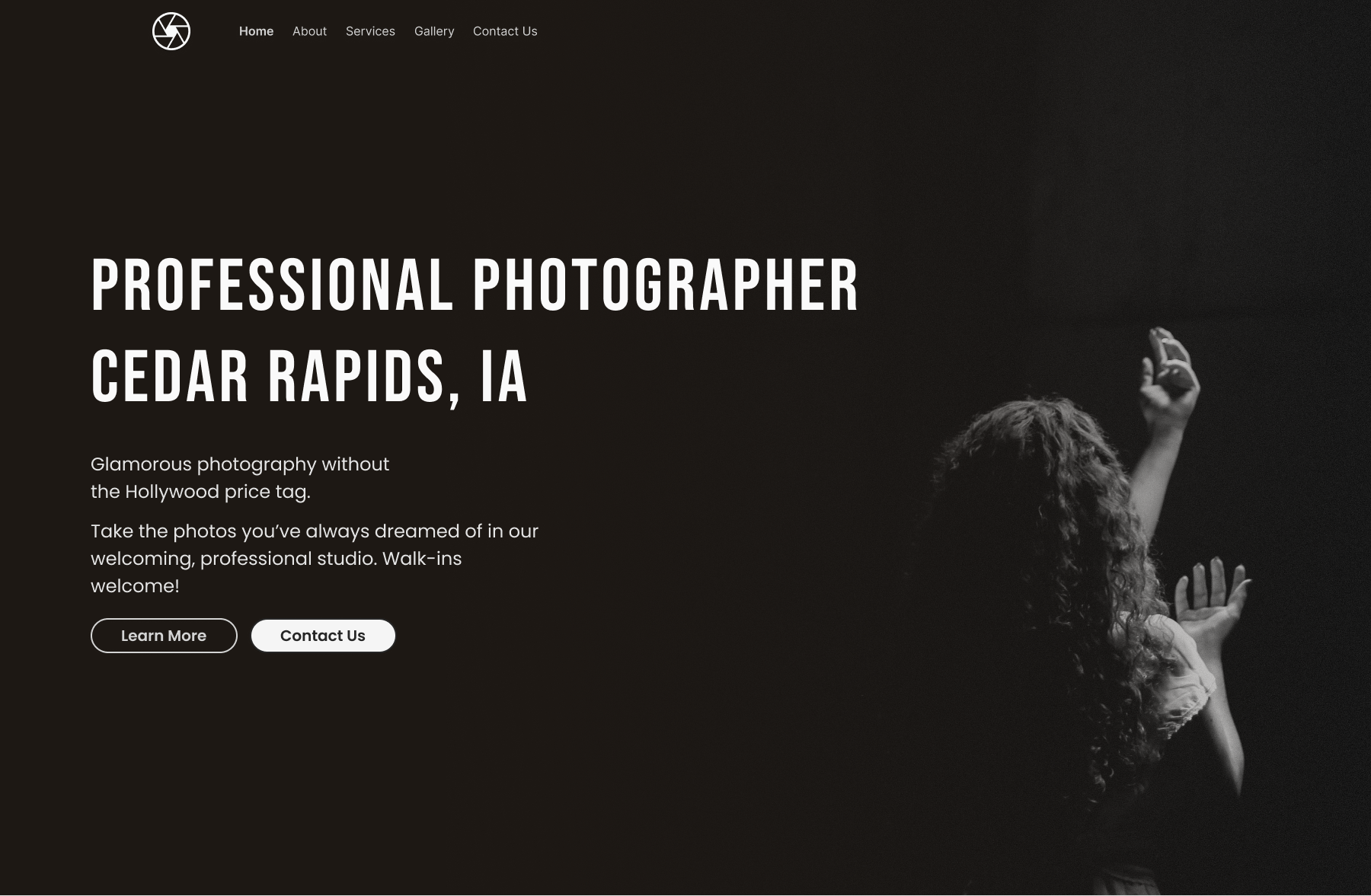 Black and White Website Design | Cedar Studios Web Design
