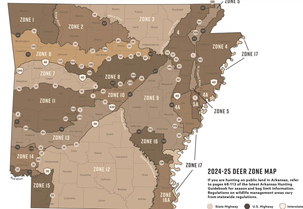 Arkansas Deer Season: 2025 Dates, Zones, Limits, and Licenses
