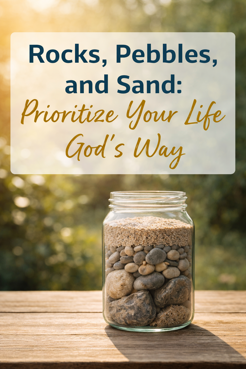 Big Rocks, Pebbles, and Sand: Prioritize Your Life God’s Way