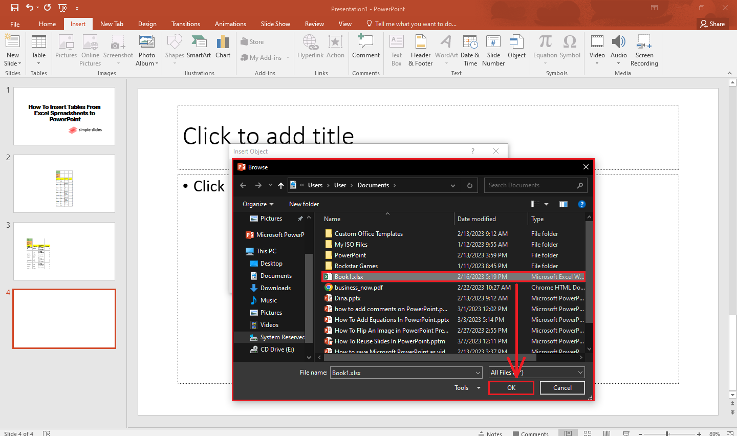 Learn How To Insert Table From Excel Spreadsheet In PowerPoint