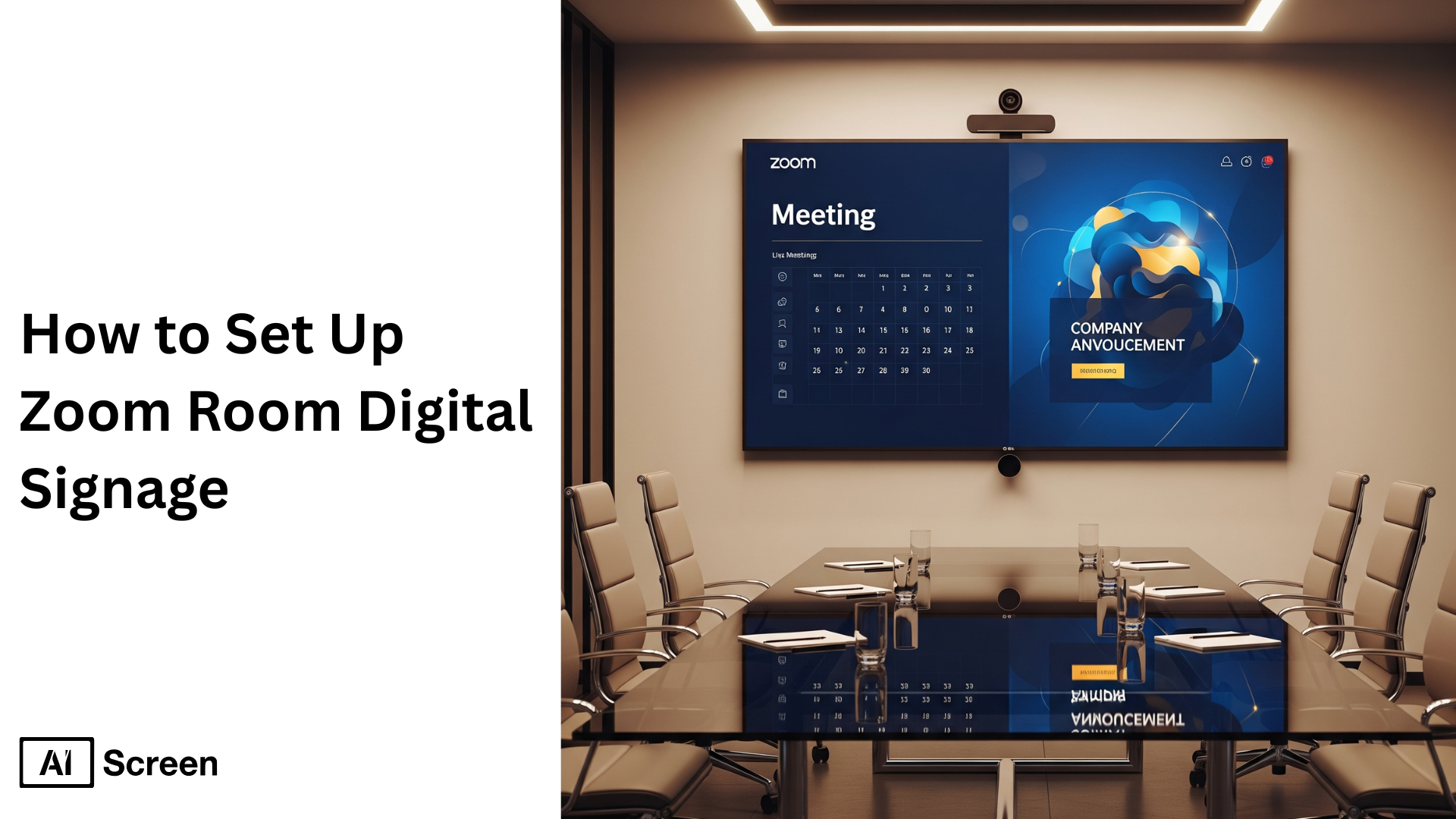 How to Set Up Zoom Room Digital Signage?