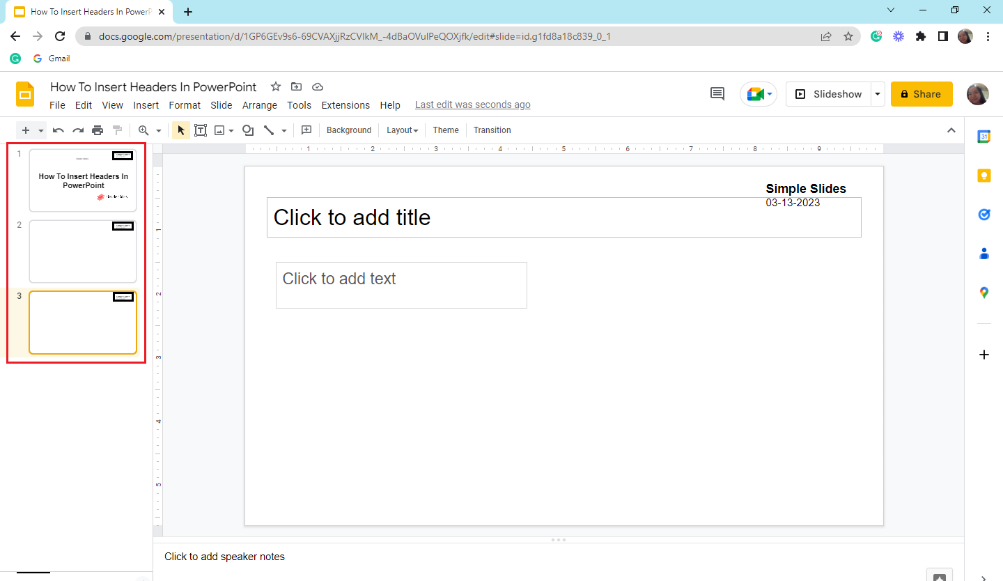  How To Insert A Header In Google Slides In 5 Easy Steps