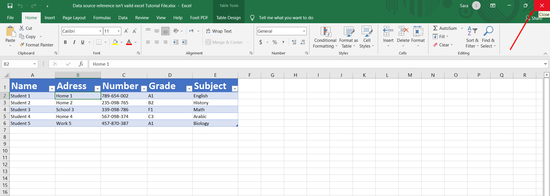 A Reference Isn t Valid Excel Error