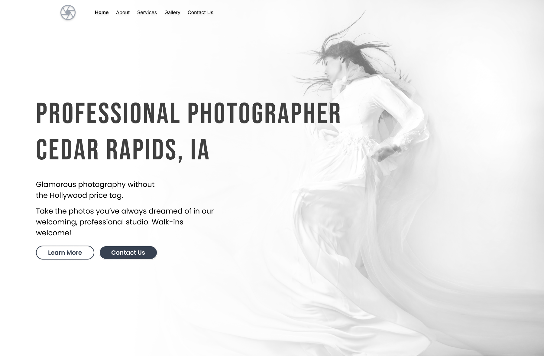 Black and White Website Design | Cedar Studios Web Design