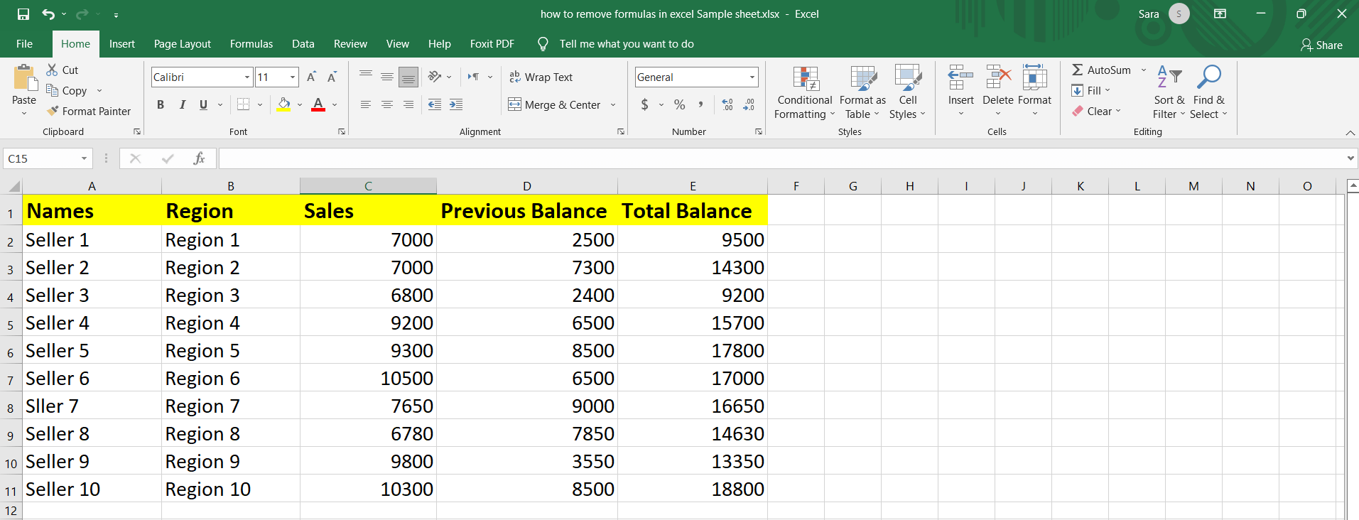 How To Remove Formulas In Excel
