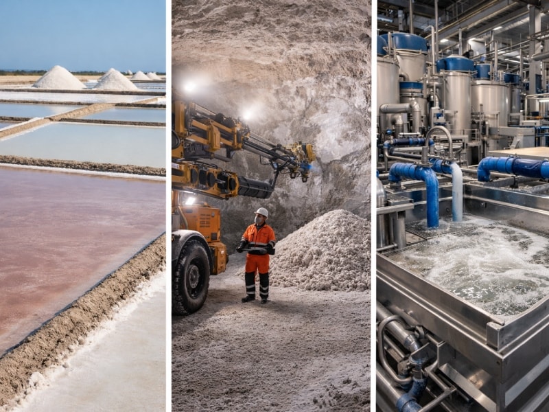 Промышленная соль и пищевая соль: различия в стандартах, применении и типах