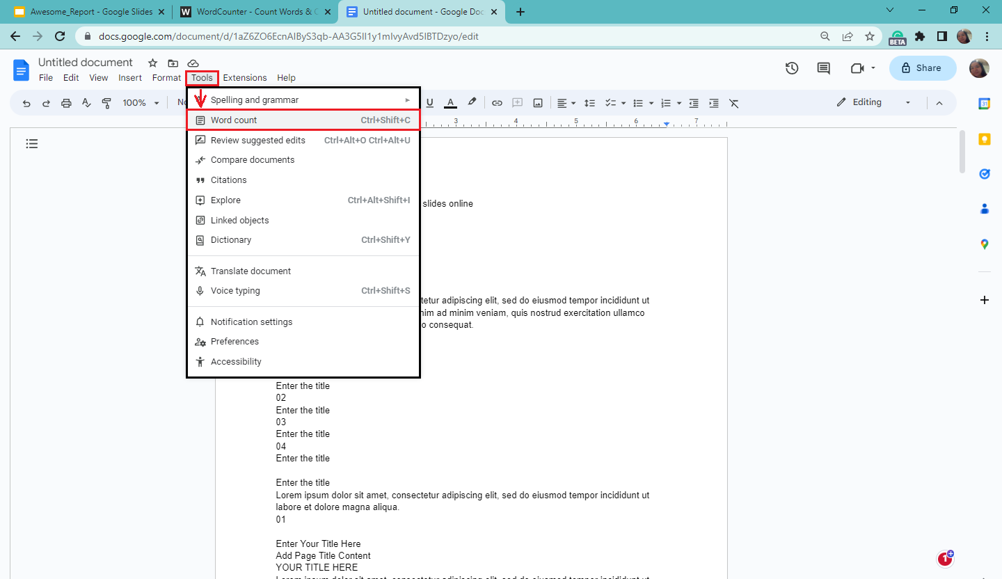 How To See Word Count On Google Slides In 2 Ways