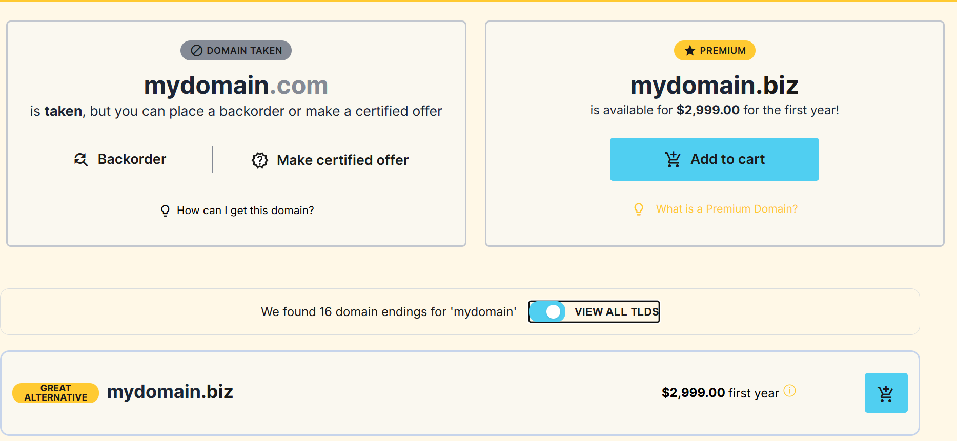 Buy a Domain Name for Your Small Business