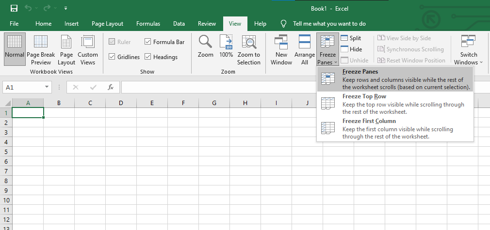 How To Freeze A Row In Excel
