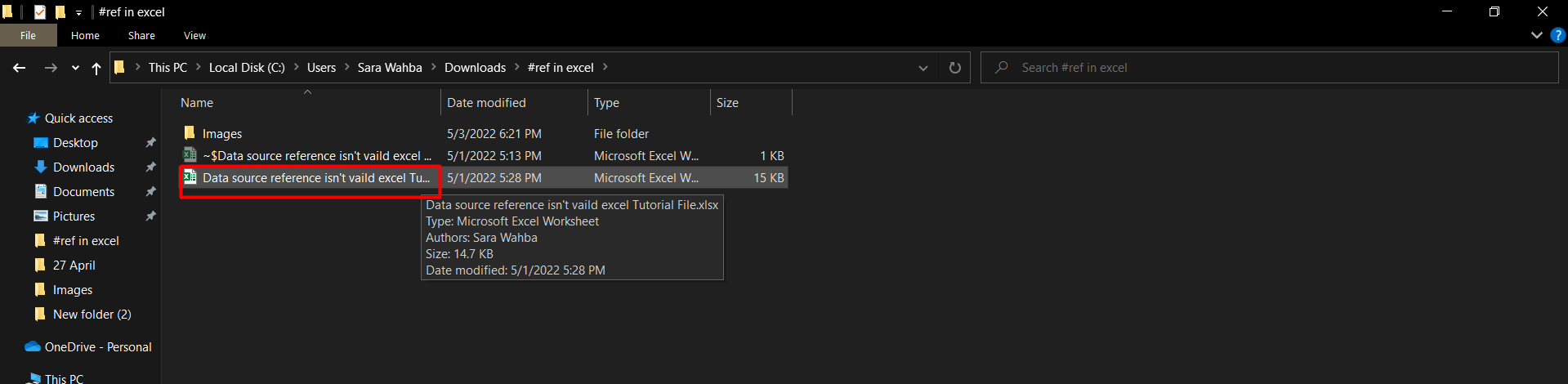 A Reference Isn t Valid Excel Error