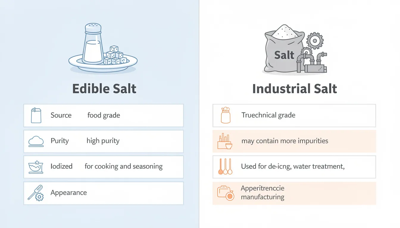 Industrial Salt vs. Edible Salt: Differences in Standards, Applications ...