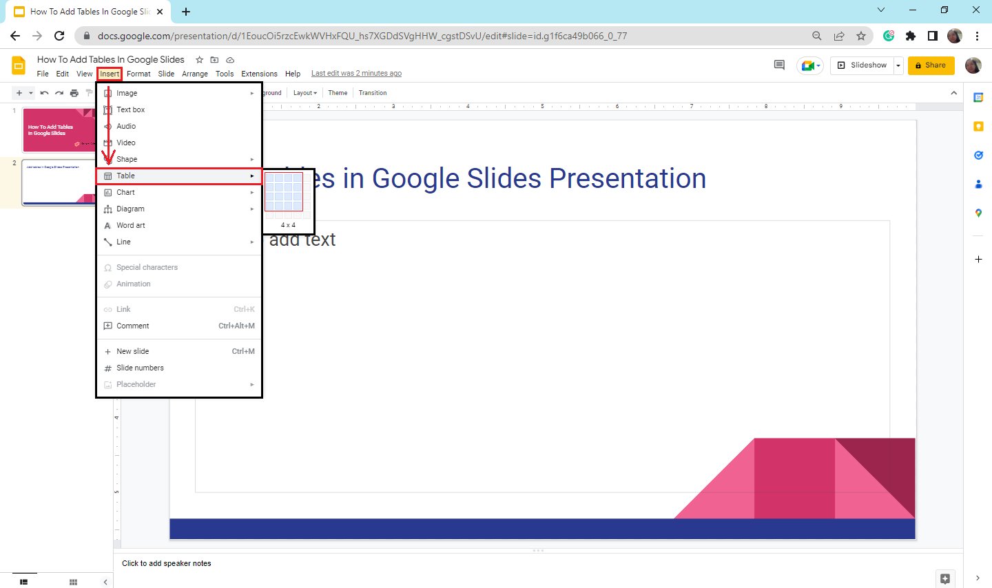 Discover How To Add Tables In Google Slides