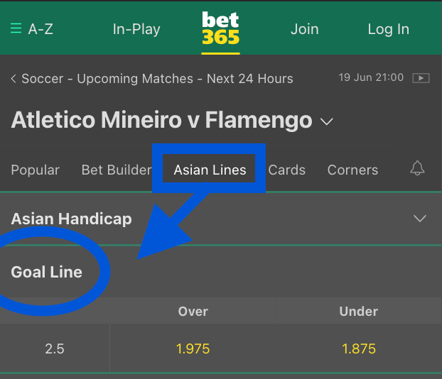 Goal line bet - In Play Tip