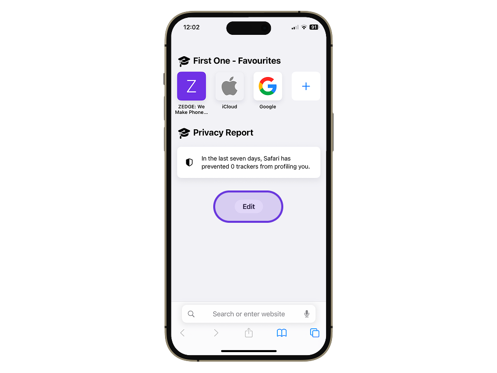 How to Change Safari Homepage Background
