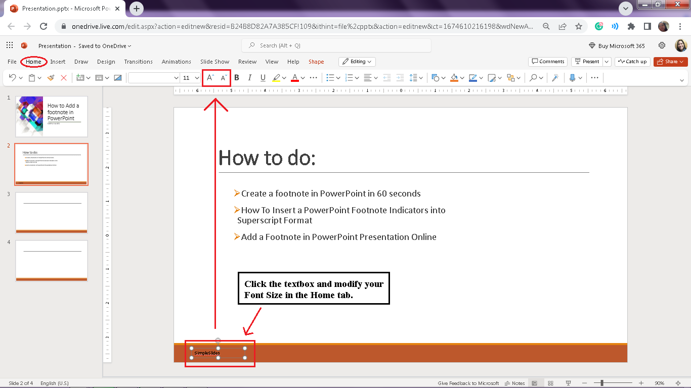 Footnote Microsoft