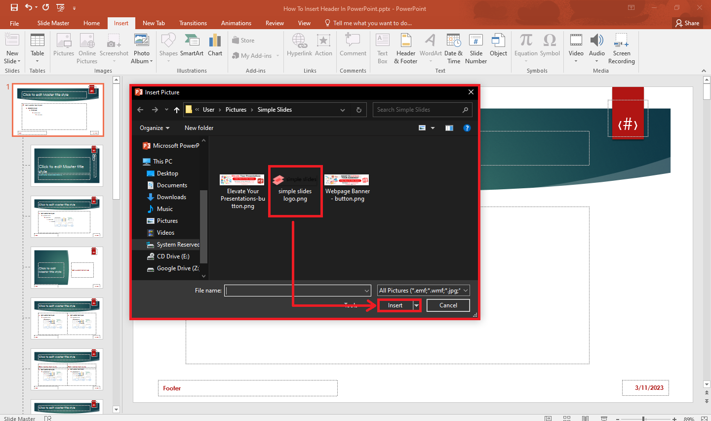 Learn How To Insert Header In PowerPoint 