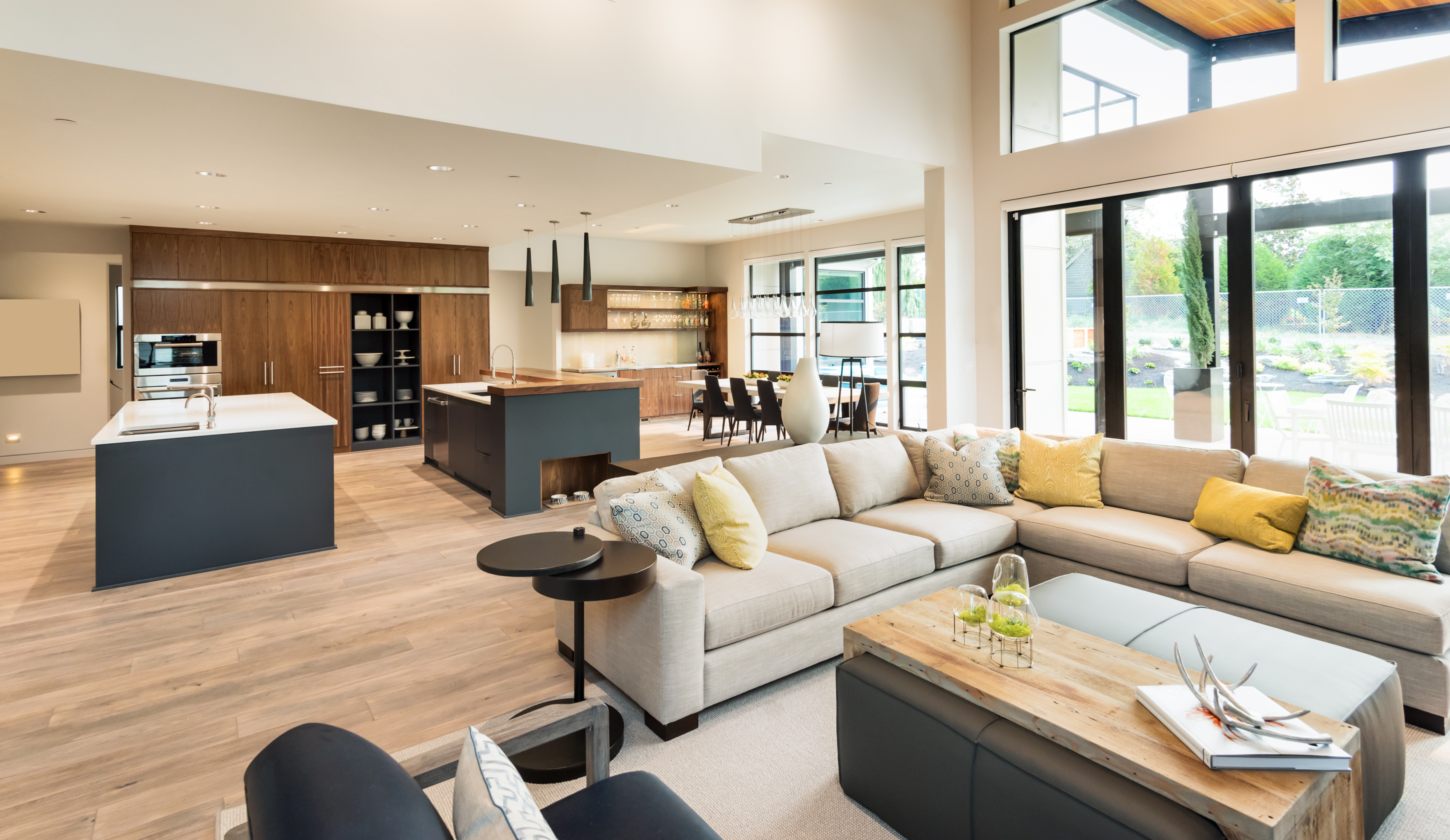 Modern open living room store