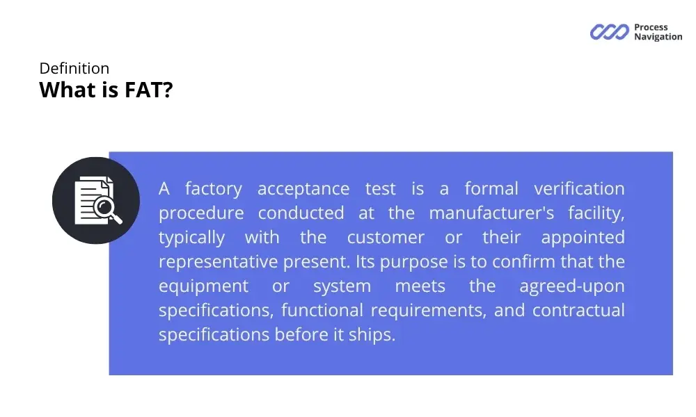 Factory Acceptance Test (FAT) Template: Formats, Forms, and Samples