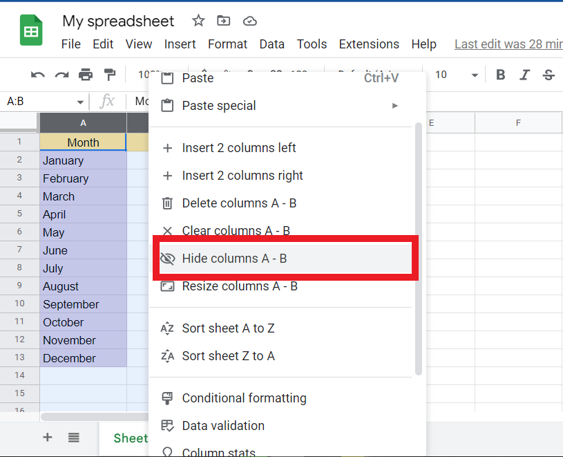 How To Unhide Rows In Google Spreadsheets Tech Guide