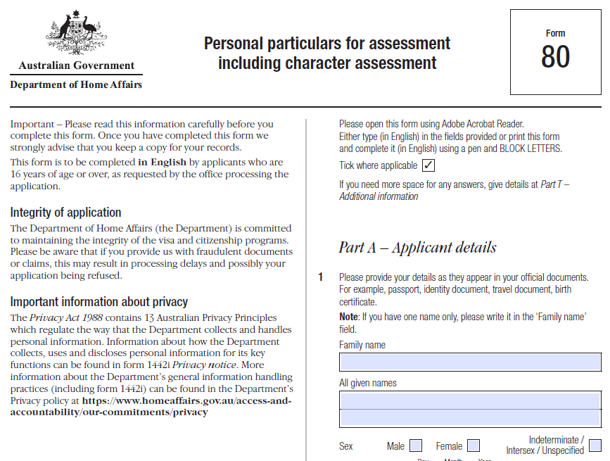 Form 80 and when do we need it? - Via Migration