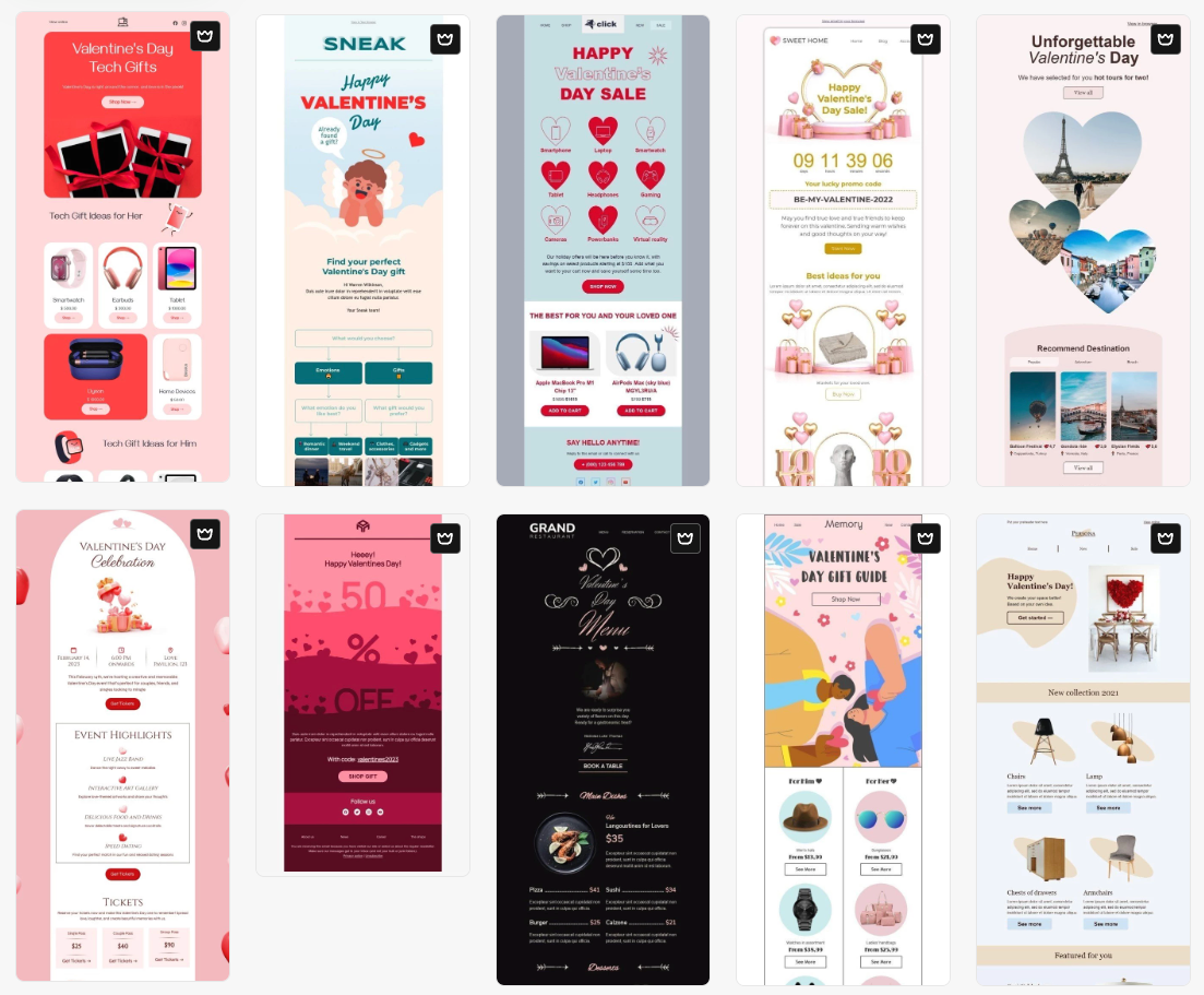 Valentine's Day Email Templates & Elements That Convert - Octeth
