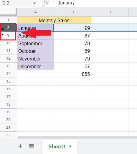 4 Ways To Unhide Rows In Google Sheets