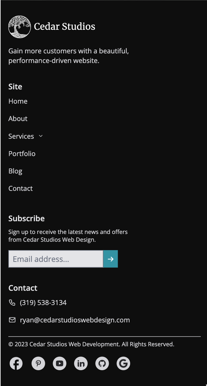 How to Design a Website Footer the Right Way | Cedar Studios Web Design