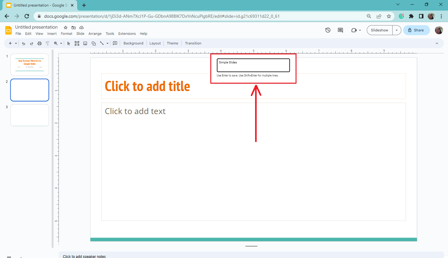  How To Insert Word Art In Google Slides In 5 Easy Steps