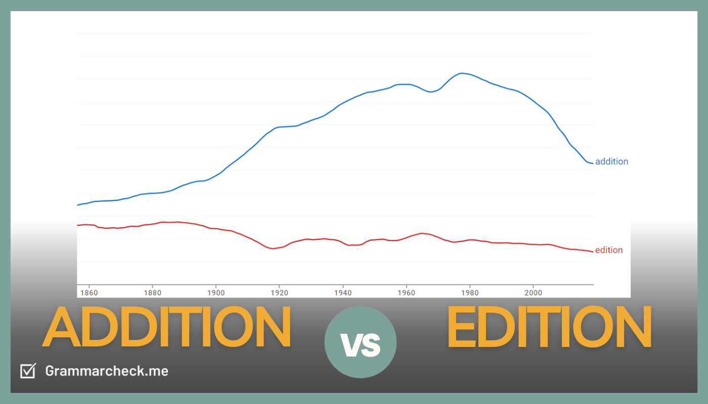 Addition Vs Edition What s The Difference 