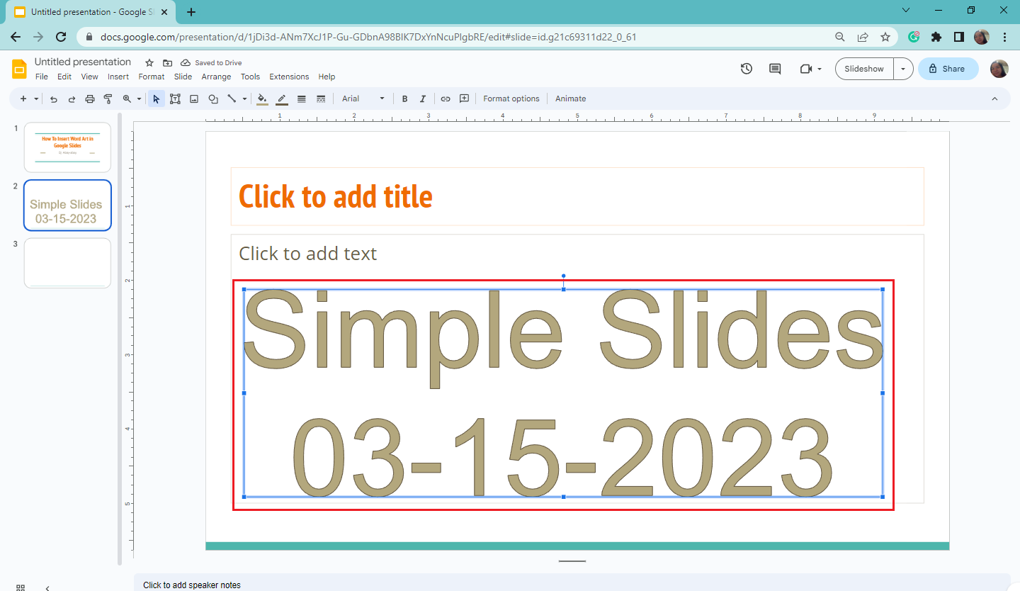  How To Insert Word Art In Google Slides In 5 Easy Steps